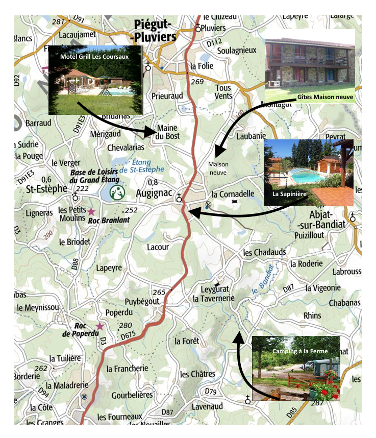 Hébergements et Restauration - Augignac